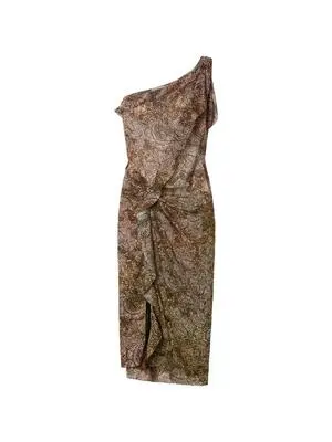 Isabel Marant Charlota Floral-pattern Midi Dress - Brown