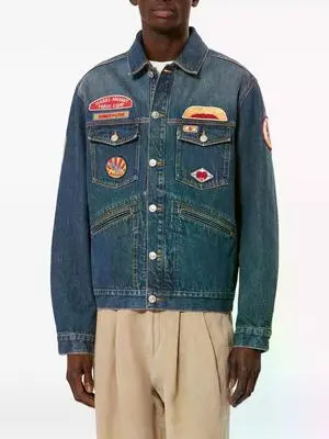 MARANT Jarvey Embroidered Denim Jacket - Blue