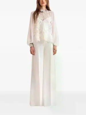 GEMY MAALOUF Guipure Long-sleeve Top