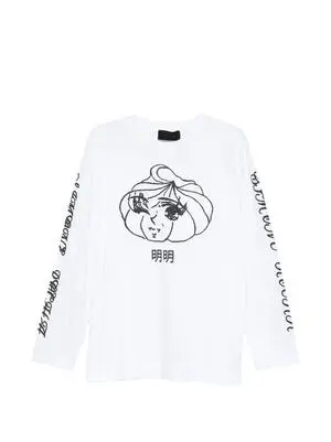 Simone Rocha Printed Long-sleeve T-shirt - White