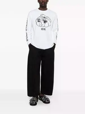 Simone Rocha Printed Long-sleeve T-shirt - White
