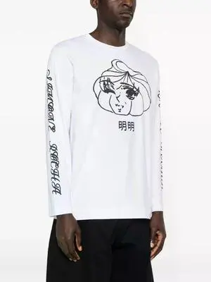 Simone Rocha Printed Long-sleeve T-shirt - White