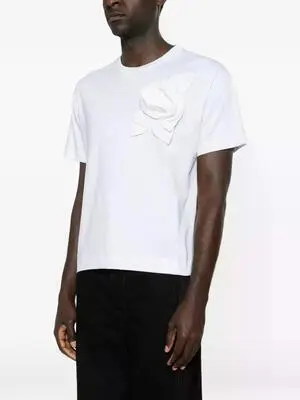 Simone Rocha Flower-appliqué T-shirt - White
