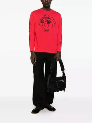 Simone Rocha Printed Long-sleeve T-shirt - Red