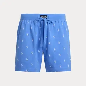 Ralph Lauren Polo Pony Cotton Jersey Sleep Short - Berm Blue