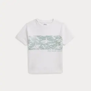 Ralph Lauren Shark-print Cotton Jersey Tee - White