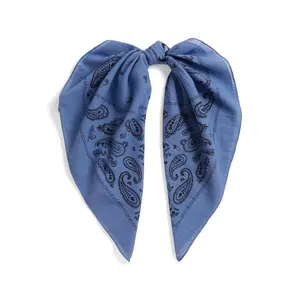 Ralph Lauren Logo Paisley Cotton Bandanna - Summer Blue