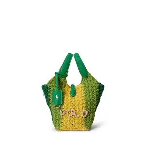 Ralph Lauren Polo Play Crochet Small Tote & Crossbody - Green Multi