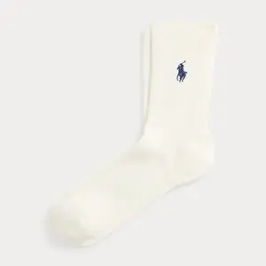 Ralph Lauren Cotton-blend Ribbed Crew Socks - Ivory