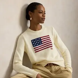 Ralph Lauren The Iconic Flag Sweater - Cream