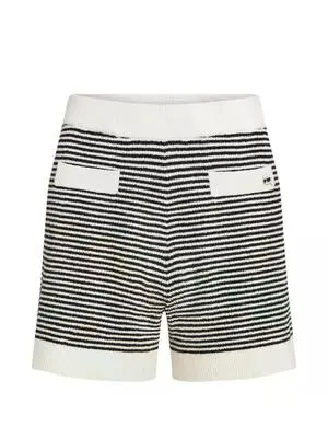 Karl Lagerfeld Striped Knit Shorts - White