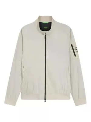 BOSS Zip Patch-pocket Jacket - Neutrals
