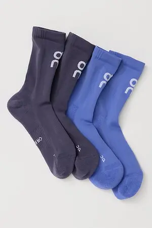 On Core High Run Sock 2-pack - Sailor Flint
