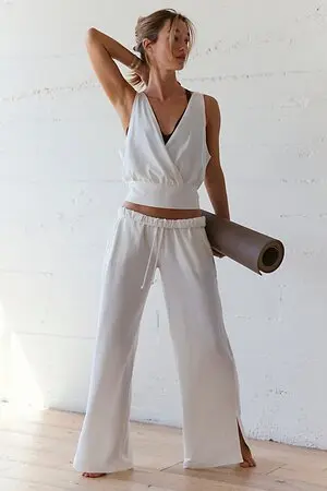 Free People Hot Shot V-neck Set - Ivory