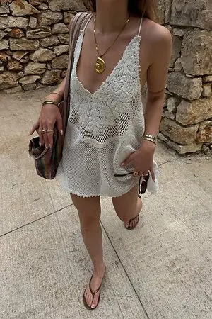 Free People Crochet Tunic