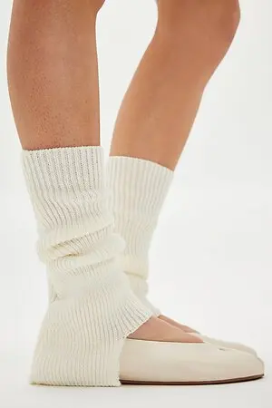 Free People Cut Out Legwarmers - White