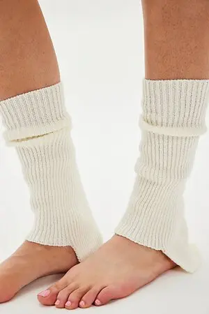Free People Cut Out Legwarmers - White