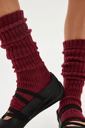 Free People Solid Everyday Legwarmers Red