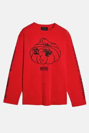 Simone Rocha Long Sleeve Top With Dim Sum Logo