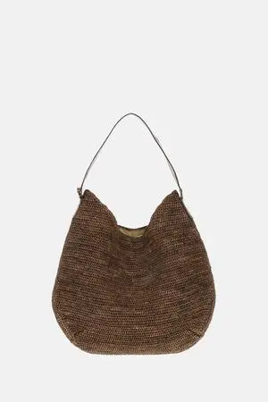 IBELIV Tote Bag In Raffia - Brown