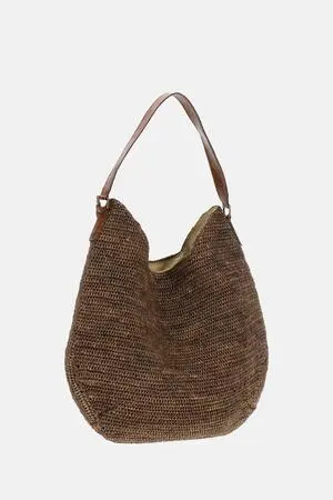 IBELIV Raffia Tote Bag - Brown