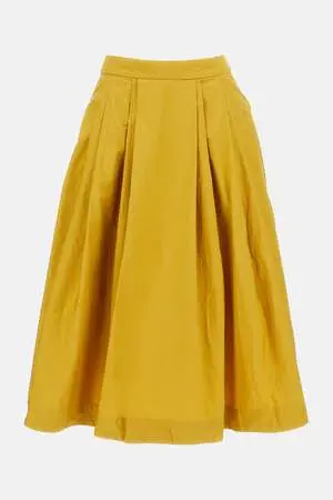 CASEY & CASEY Flared Pleated Skirt - Yellow