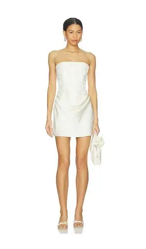 MORE TO COME Strapless Mini Dress - White