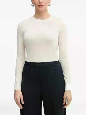 BOSS Long-sleeve Wool Sweater - Neutrals