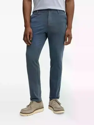 BOSS Straight-fit Cotton Trousers - Blue