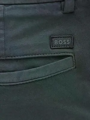 BOSS Straight-fit Cotton Trousers - Blue