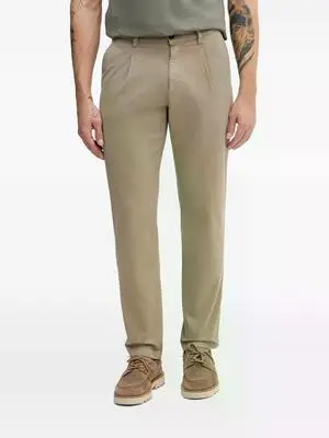 BOSS Pleated Straight Trousers - Neutrals
