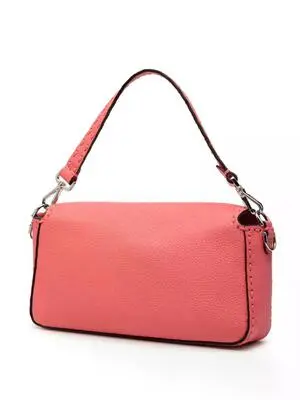 Fendi 2000-2010 Leather Selleria Baguette Satchel - Pink