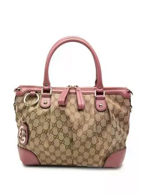 Gucci 2000-2015 Gg Canvas Sukey Satchel - Brown