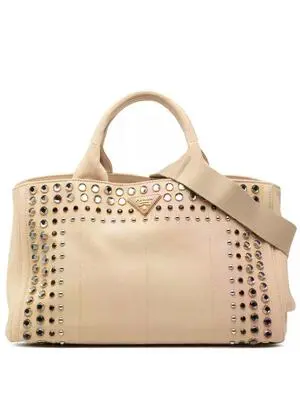 Prada Canvas Canapa Bijoux Satchel