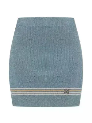 Amiri Logo-detail Mini Skirt - Blue