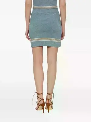 Amiri Ma Stripe Ribbed Knit Mini Skirt