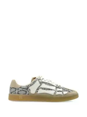 Amiri Bone Detail Snakeskin-effect Sneakers - Neutrals