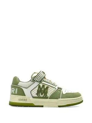 Amiri Logo-appliqué Perforated-detail Sneakers - Green