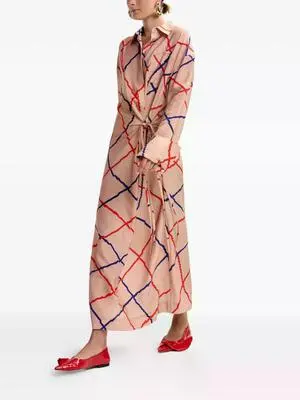 Essentiel Antwerp Checked Maxi Dress