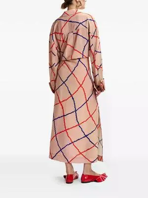Essentiel Antwerp Checked Maxi Dress
