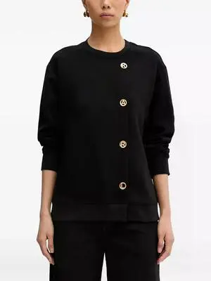 Karl Lagerfeld Buttoned Top - Black