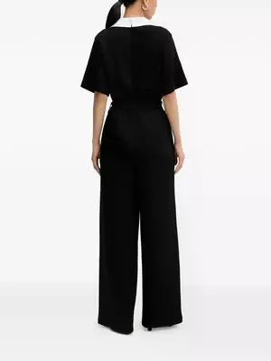 Karl Lagerfeld Collared Belted Jumpsuit