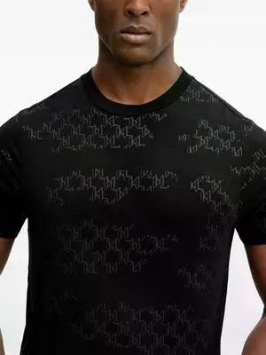 Karl Lagerfeld Monogram-pattern Short-sleeve T-shirt