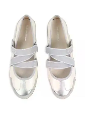 Karl Lagerfeld Cross-strap Ballet Flats