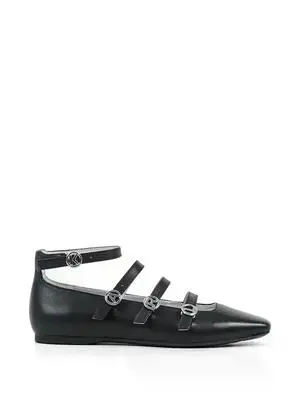 Karl Lagerfeld Strappy Ballet Flats - Black