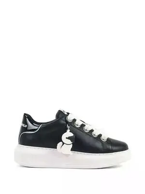 Karl Lagerfeld Dog-charm Lace-up Sneakers - Black