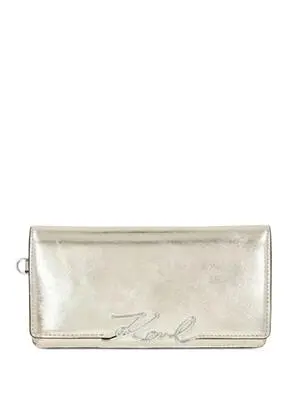 Karl Lagerfeld Logo-detail Wallet - Gold
