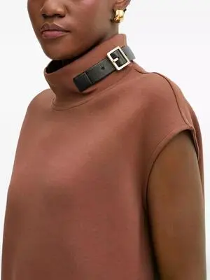 Karl Lagerfeld Buckle High-neck Top
