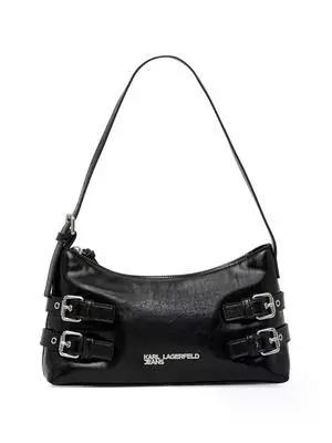 Karl Lagerfeld Buckle-detail Shoulder Bag - Black