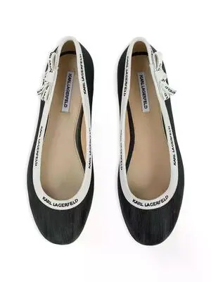 Karl Lagerfeld Logo-ribbon Ballet Flats